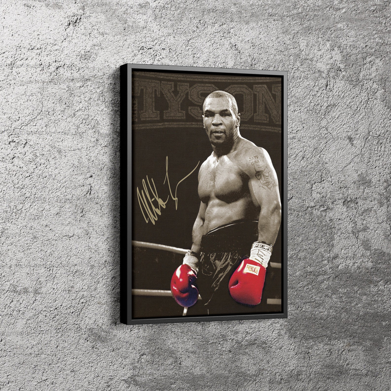 Mike Tyson Poster Boxing Canvas Wall Art Home Decor Framed Art Etsy