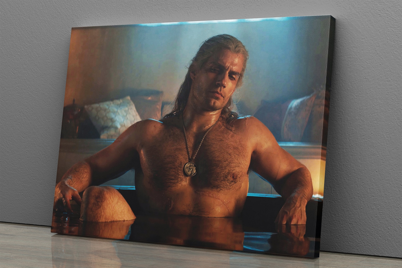 Henry Cavill Geralt Poster the Witcher Bathtub Canvas Wall Art - Etsy