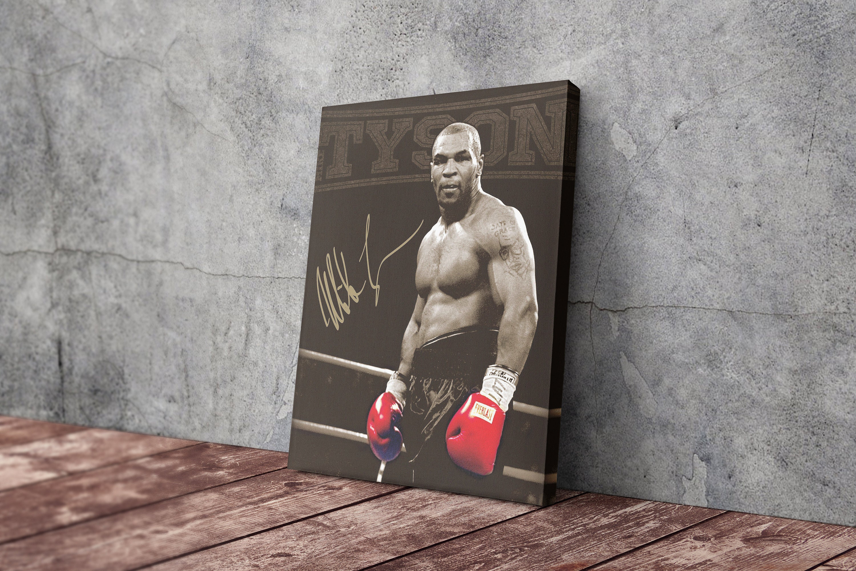 Mike Tyson Poster Boxing Canvas Wall Art Home Decor Framed Art Etsy