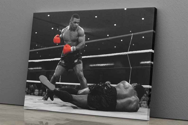 Mike Tyson Poster Boxing Canvas Wall Art Home Decor Framed Art Etsy