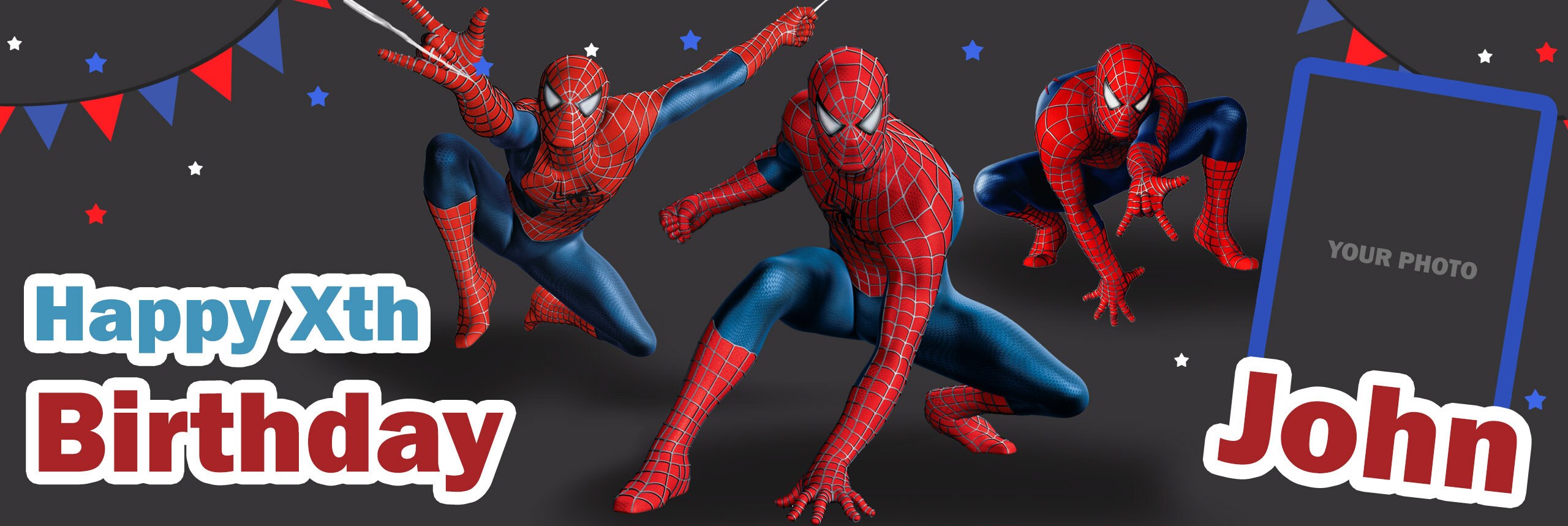 Spider Man Banner Kids Birthday Custom Personalized Birthday | Etsy