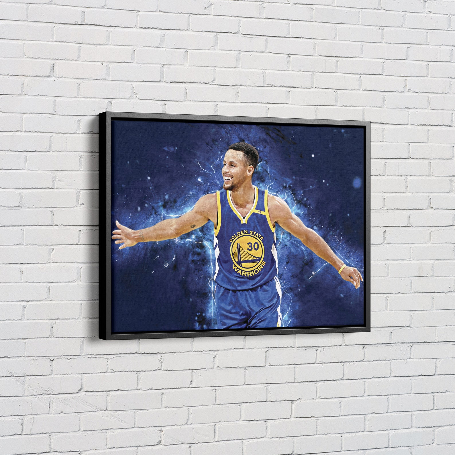 Stephen Curry Poster Golden State Warriors Basketball Smiling Etsy