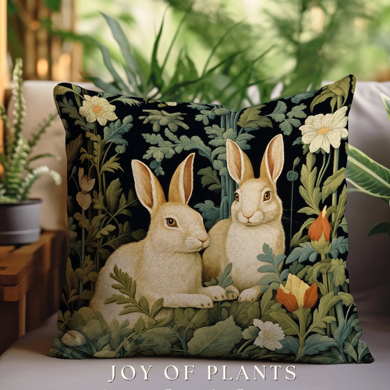 Rabbit Cushion - Etsy