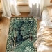 Medieval Forest Botanical Floor Rug | Woodland Botanical Emerald Green ...