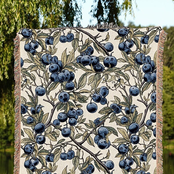 Wild Blueberry Fabric - Etsy
