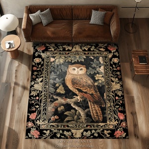 Celestial Owl Rug Ethereal Bedroom William Morris Inspired Cottagecore ...