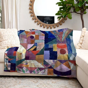 Colorful Blanket Abstract Wall Art | Modern Art Throw Blanket ...