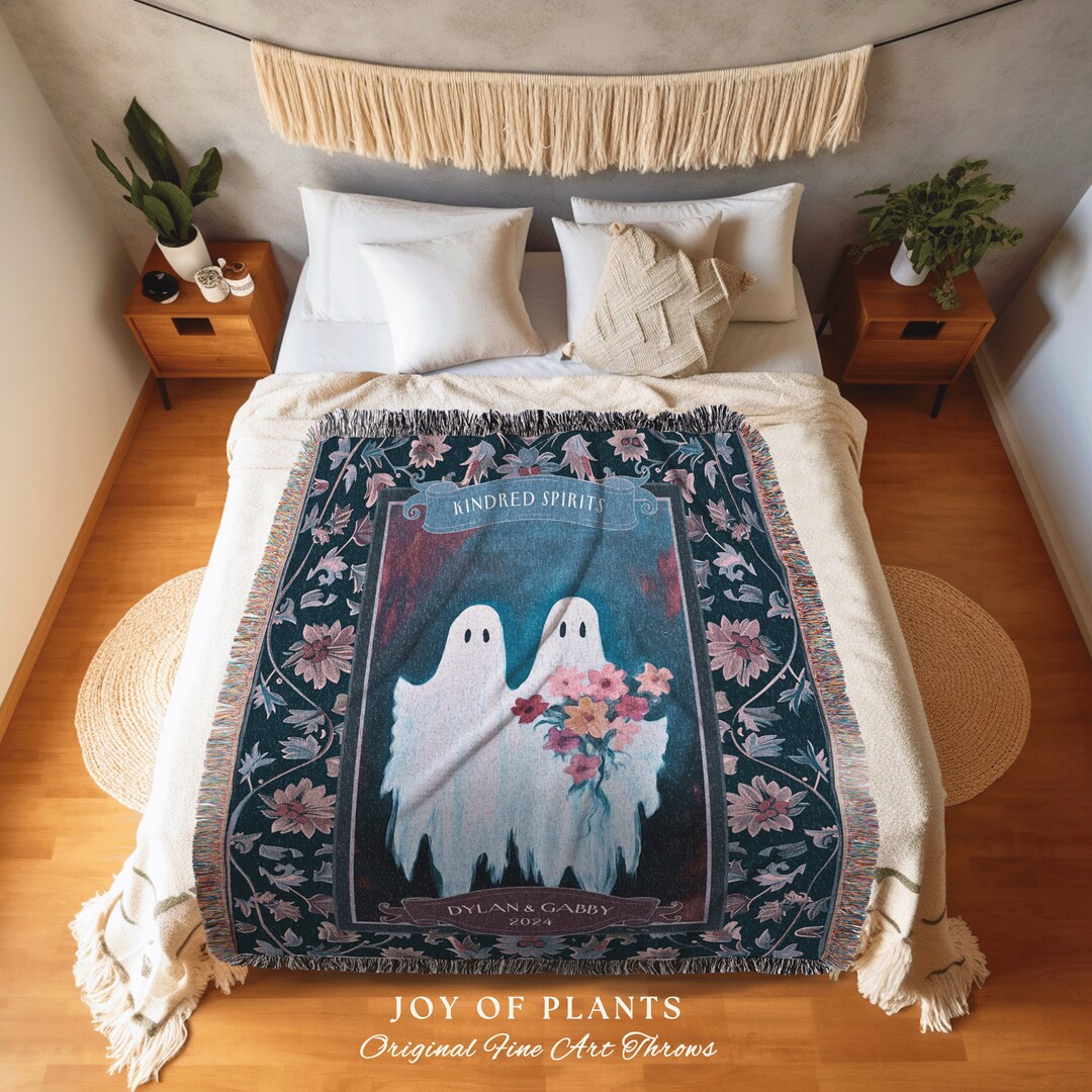 Ghostly Bride and Groom Wedding Tapestry Ethereal Anniversary Gift ...