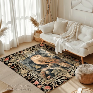 Celestial Owl Rug Ethereal Bedroom William Morris Inspired Cottagecore ...