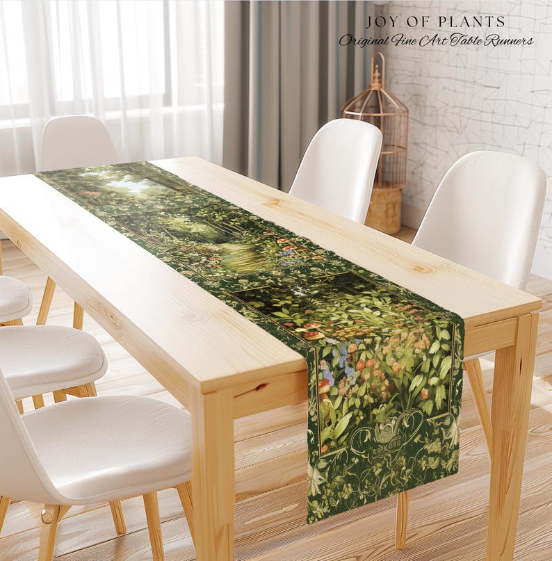 Natural Plants Ethereal Folklore Table Runner | Woodland Fairy Inspired ...