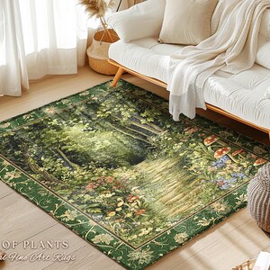 Natural Plants Ethereal Folklore Area Rug | Woodland Fairy Inspired ...
