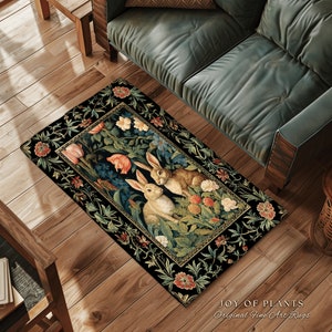 Bunnies in the Tulips Rug | Pastel Floral Bedroom Decor William Morris ...