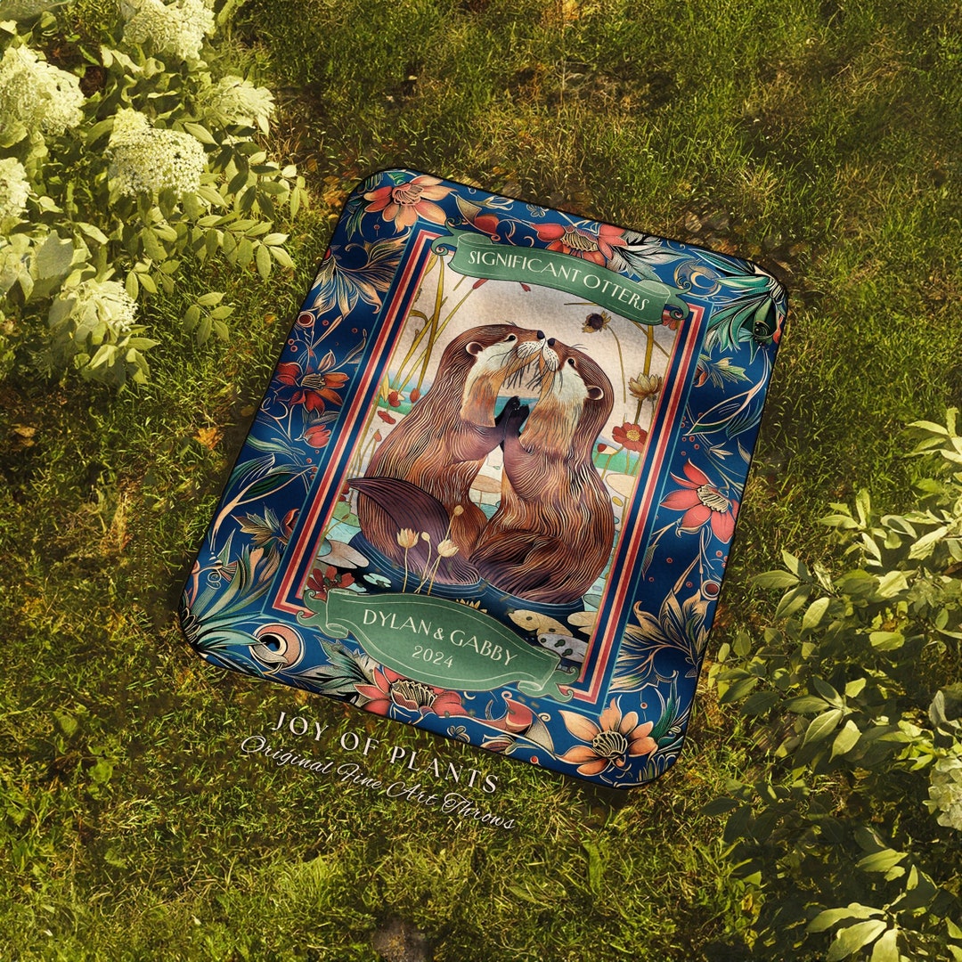 Custom Names Picnic Otter Blanket Meaningful Anniversary 'significant ...