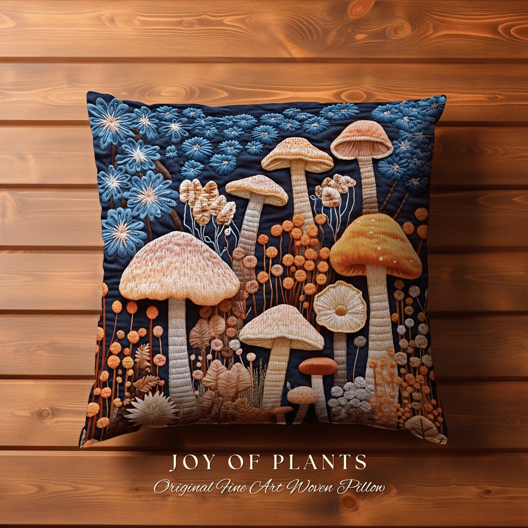 Cottagecore Mushroom Pillow Whimsical Room Decor Eclectic Gift for ...