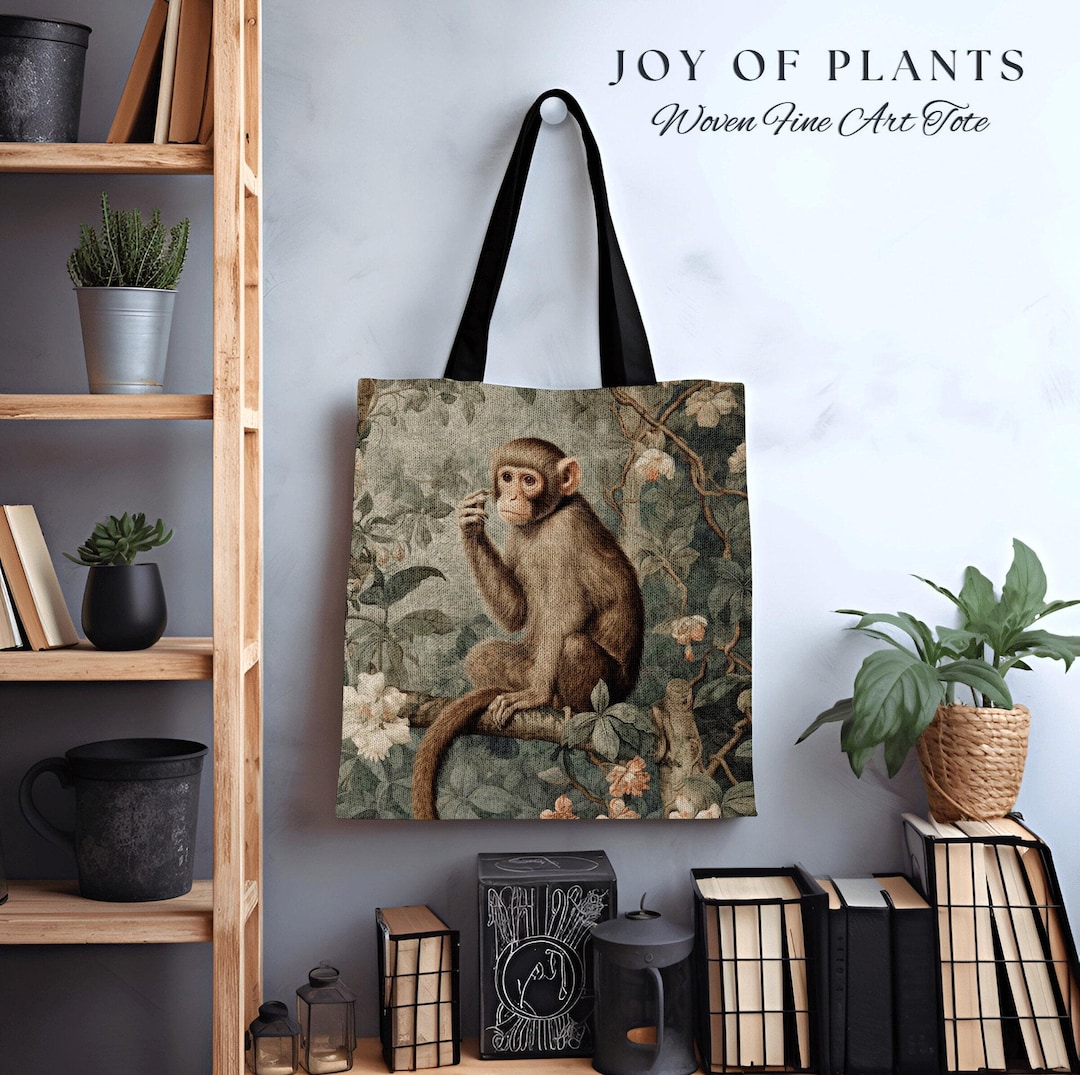 Victorian Monkey Tote Bag | William Morris Inspired Tote Bag ...