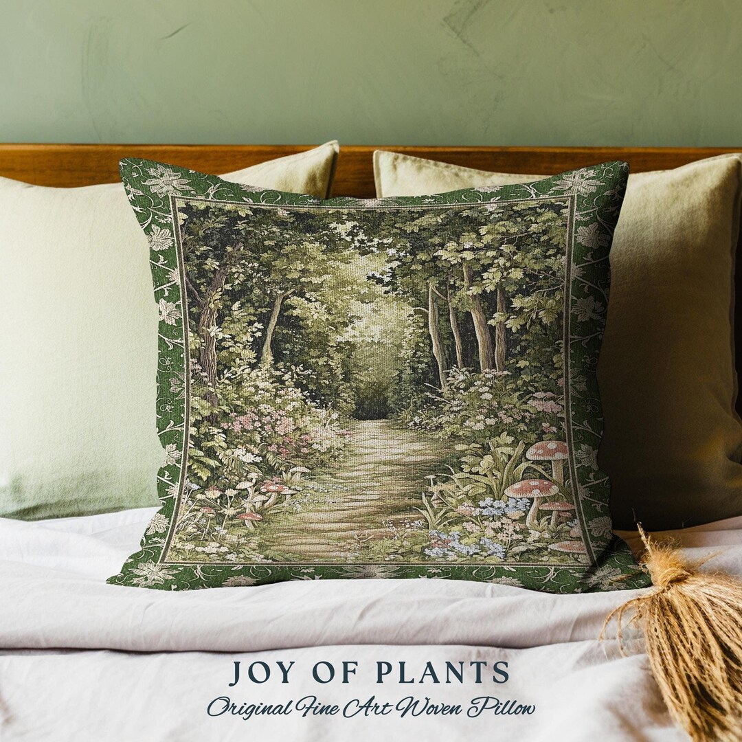 Natural Plants Ethereal Folklore Throw Pillow | Woodland Fairy Inspired ...