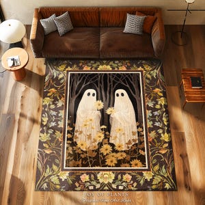 Rustic Cottagecore Woodland Ghost Rug Forestcore Vintage Floral ...