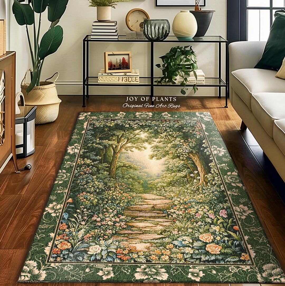 Mystic Garden Fairytale Landscape Area Rug | Fairycore Woodland Nature ...