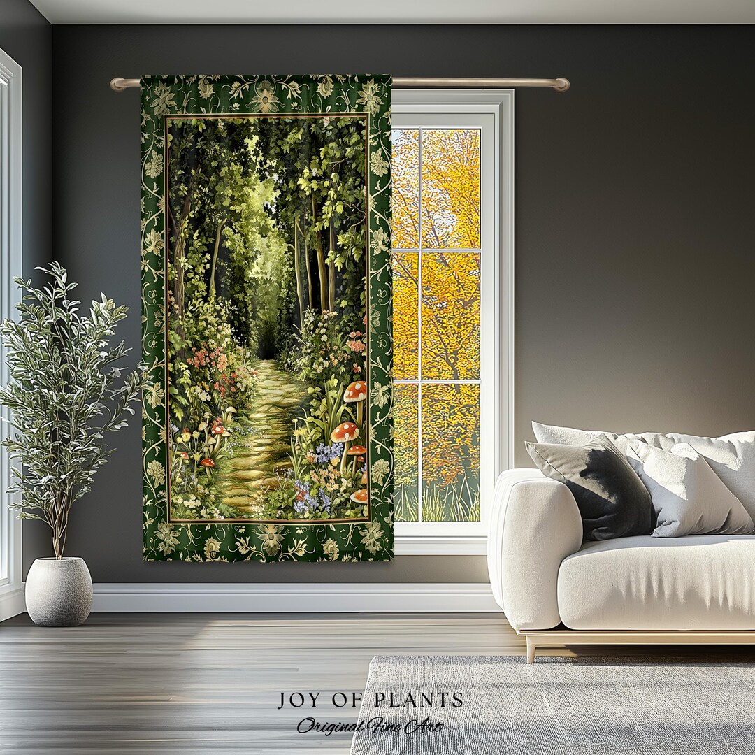 Natural Plants Ethereal Folklore Curtain | Woodland Fairy Inspired ...