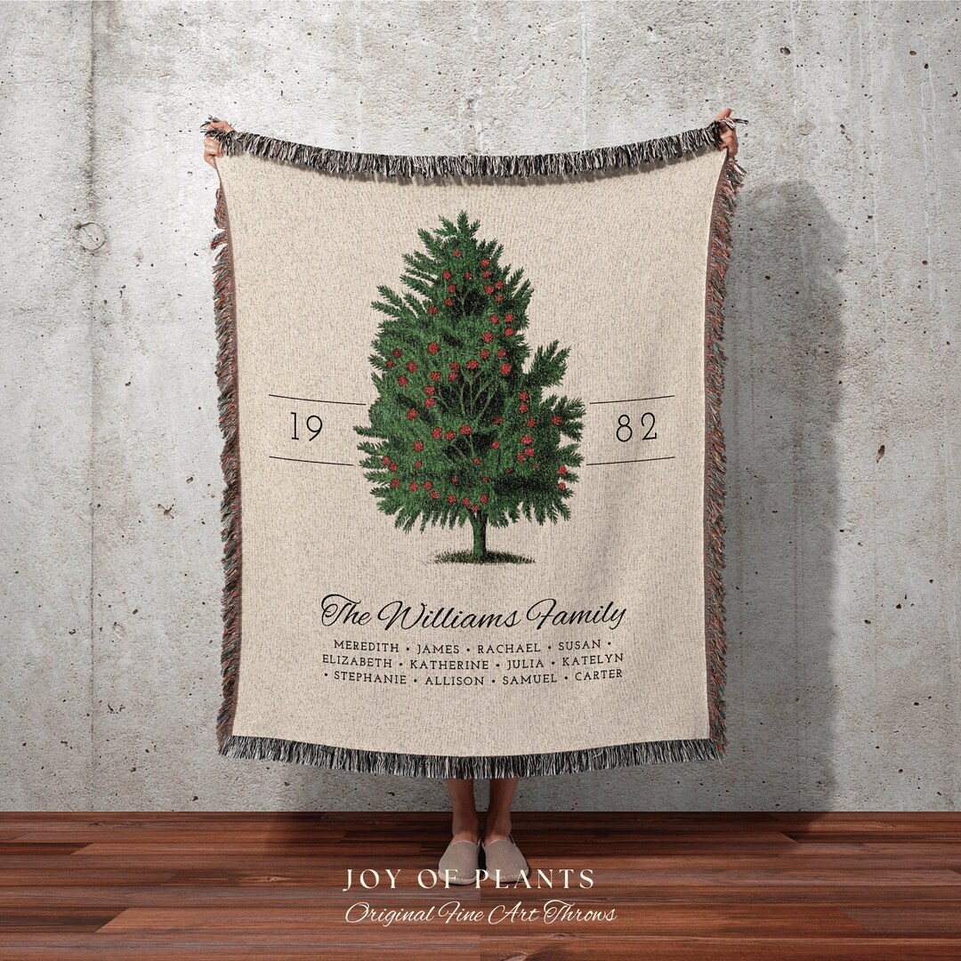 Custom Family Tree Throw Sentimental Keepsake Blanket Family - Etsy