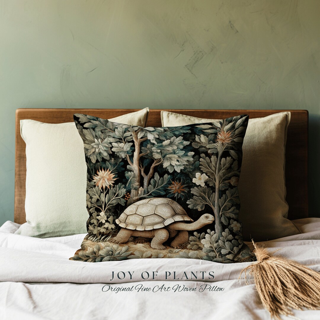 Tortoise Throw Pillow Morris Style | William Morris Inspired Pillow ...