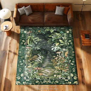 Soft Green Woodland Area Rug for Bedroom | Fairycore Woodland Nature ...