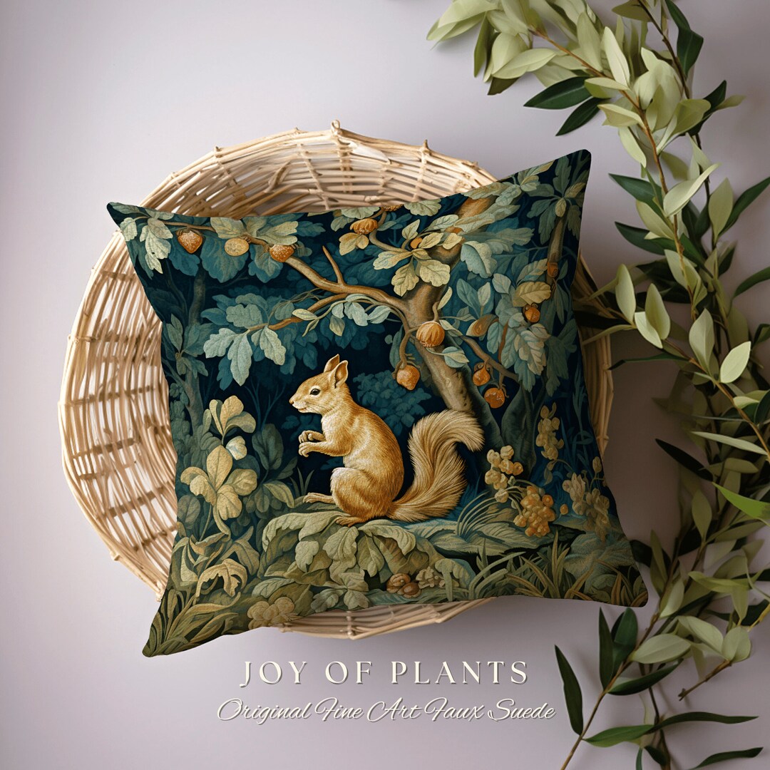 Botanical Throw Pillow Cottagecore William Morris Inspired Pillow ...