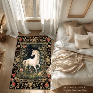 Folk Art Unicorn Area Rug | Princesscore Bedroom Decor William Morris ...