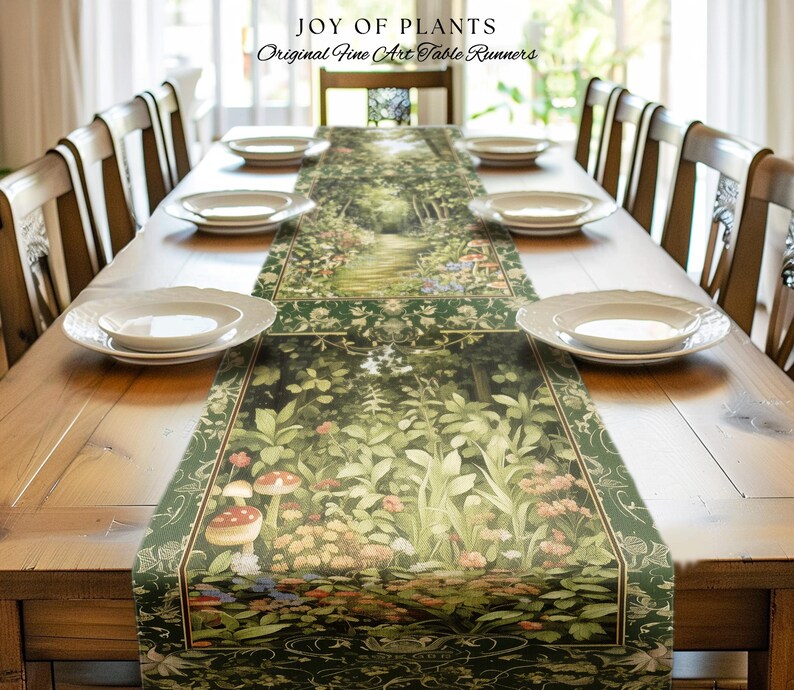 Natural Plants Ethereal Folklore Table Runner | Woodland Fairy Inspired ...