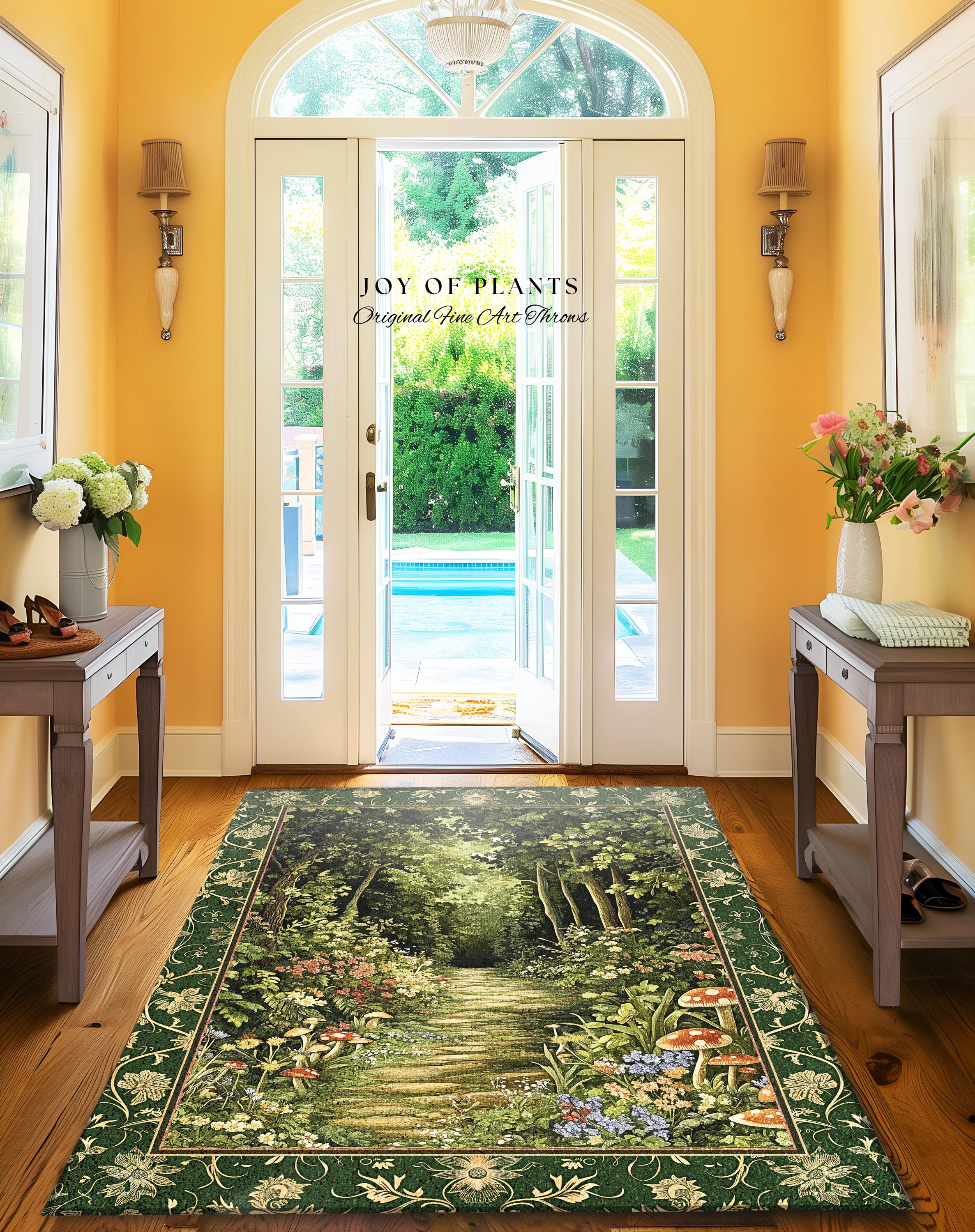 Natural Plants Ethereal Folklore Area Rug | Woodland Fairy Inspired ...