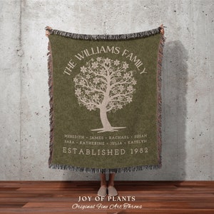 Custom Family Tree Blanket Family Tree Gift Personalized Family ...