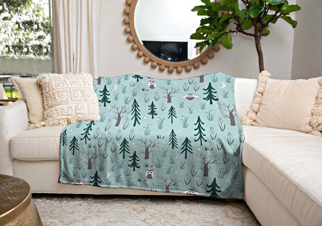 Cottagecore Woodland Blanket Custom Woodland Nursery Blanket Danish ...