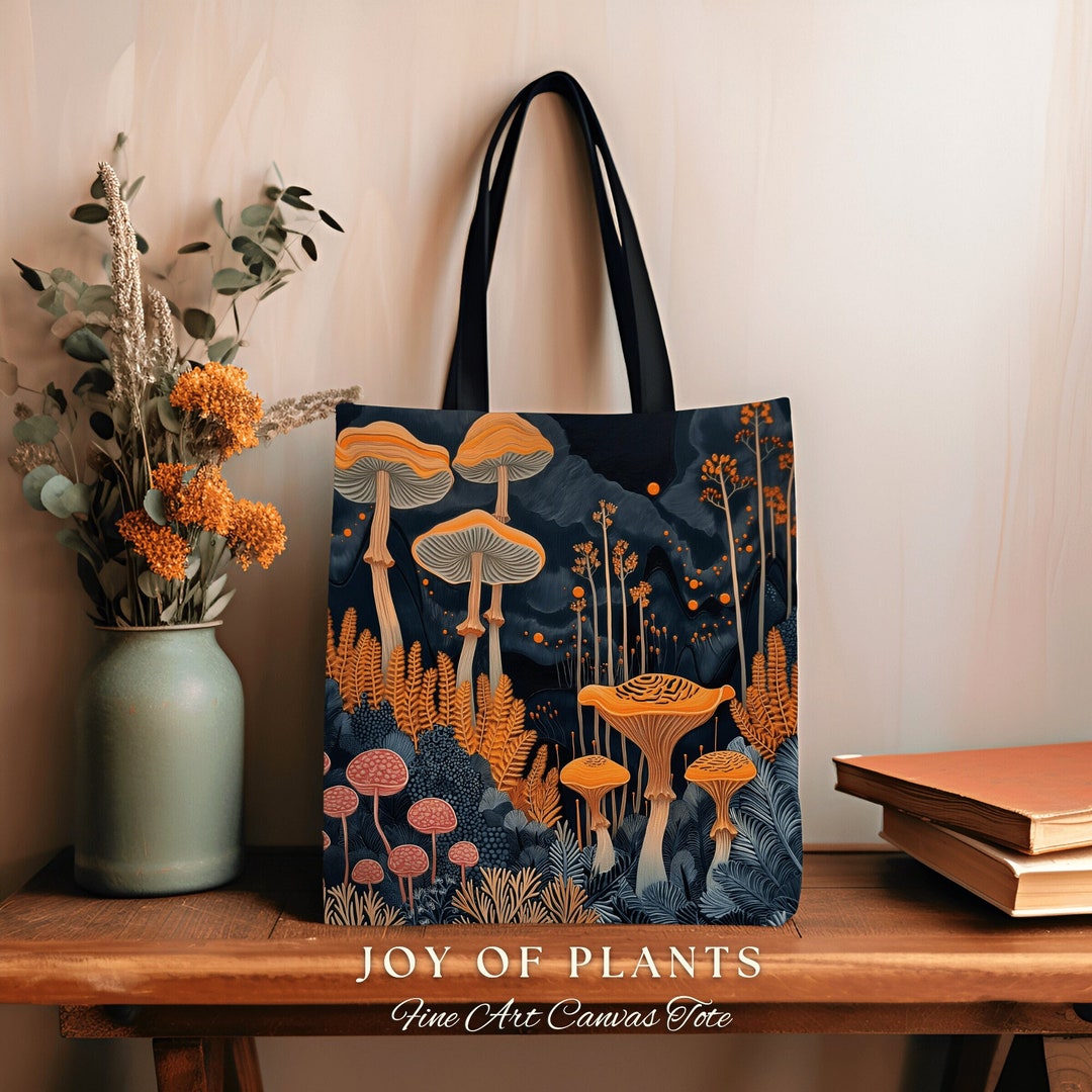 Dark Woodland Mushroom Tote Fairycore Gift for Forager Fairy Core ...