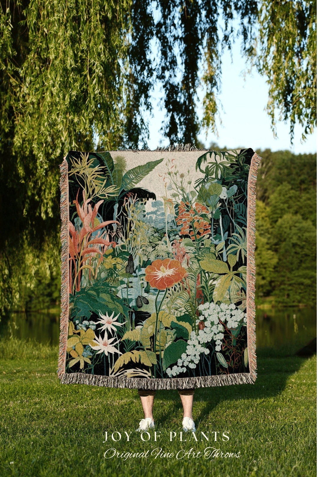 Woodland Wildflower Blanket Nature Blanket Tapestry Botanical Fairy ...