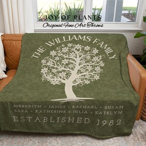 Custom Family Tree Blanket Family Tree Gift Personalized Family ...