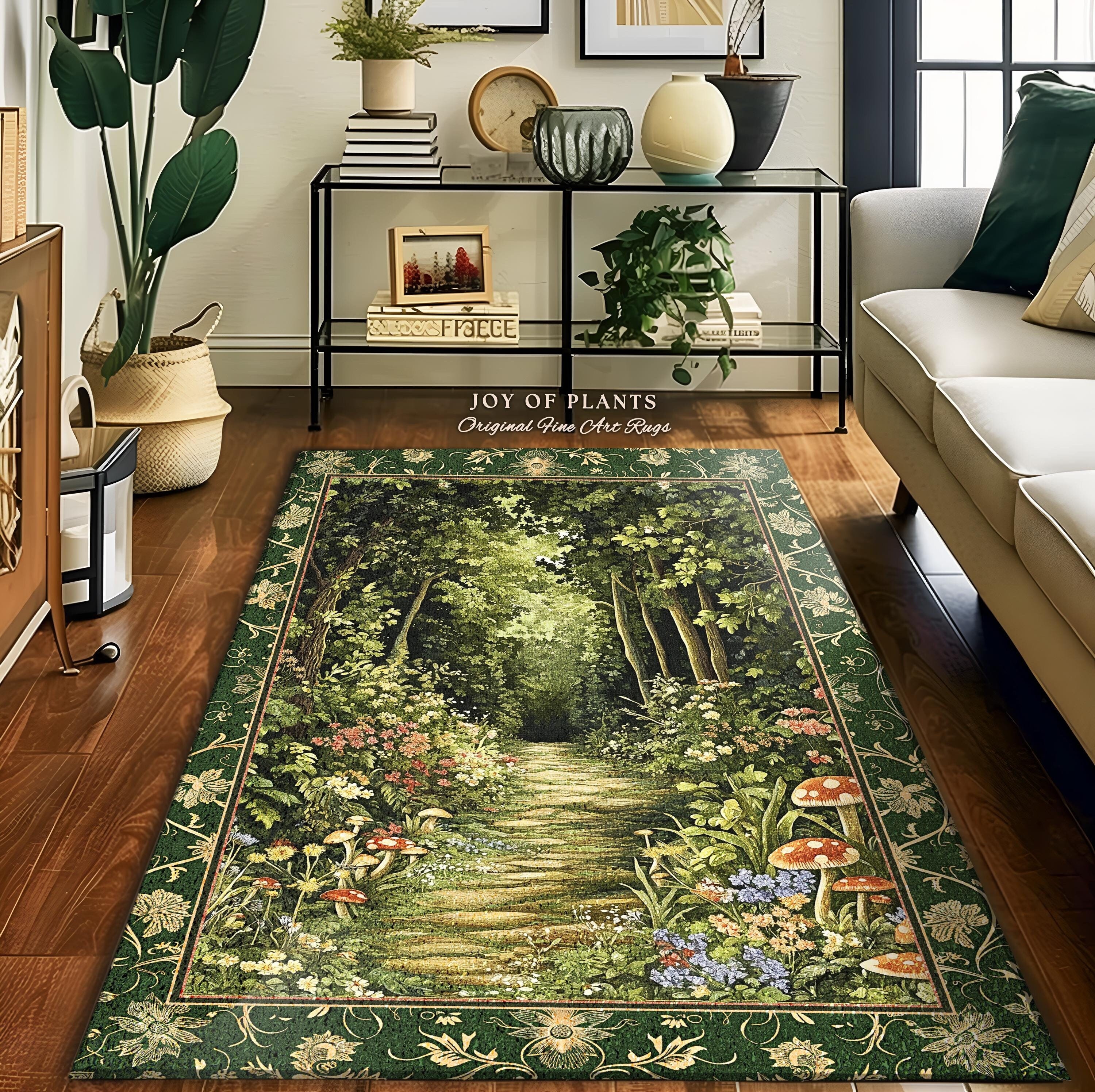 Natural Plants Ethereal Folklore Area Rug | Woodland Fairy Inspired ...