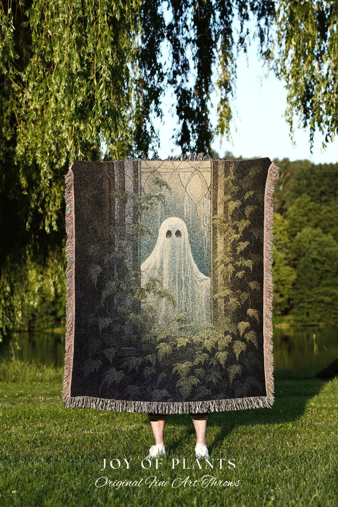 Vintage Ghost Tapestry Woven Macabre Home Decor Blanket Dark Academia ...
