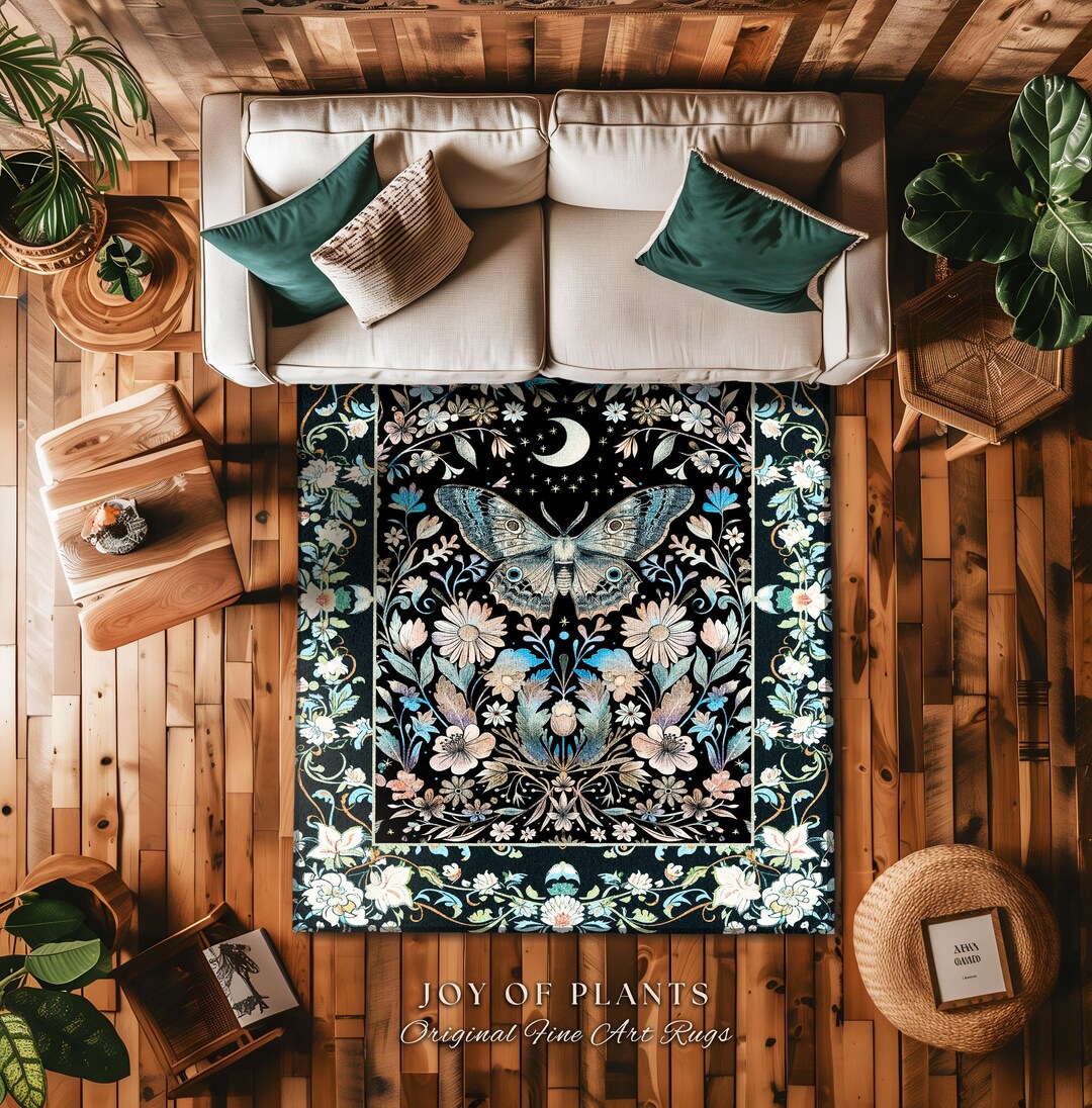Maximalist Aesthetic Dark Academia Rug | Witchy Eclectic Oddities ...
