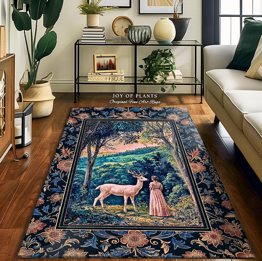 Romantic Landscape Storybook Rug | Fantasy Aesthetic Mystic Area Rug ...
