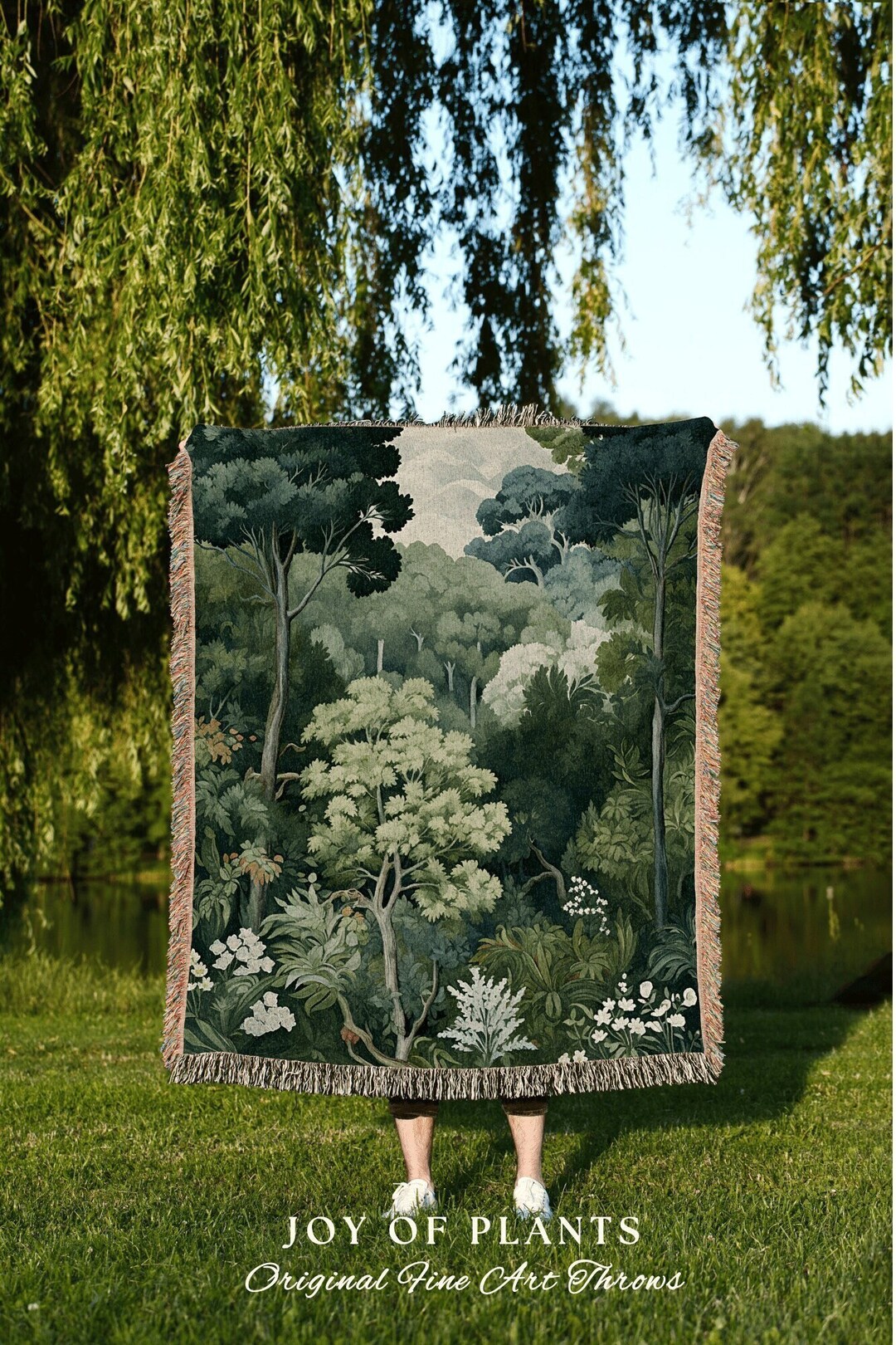 Nature Throw Blanket Botanical William Morris Inspired Throw Blanket ...