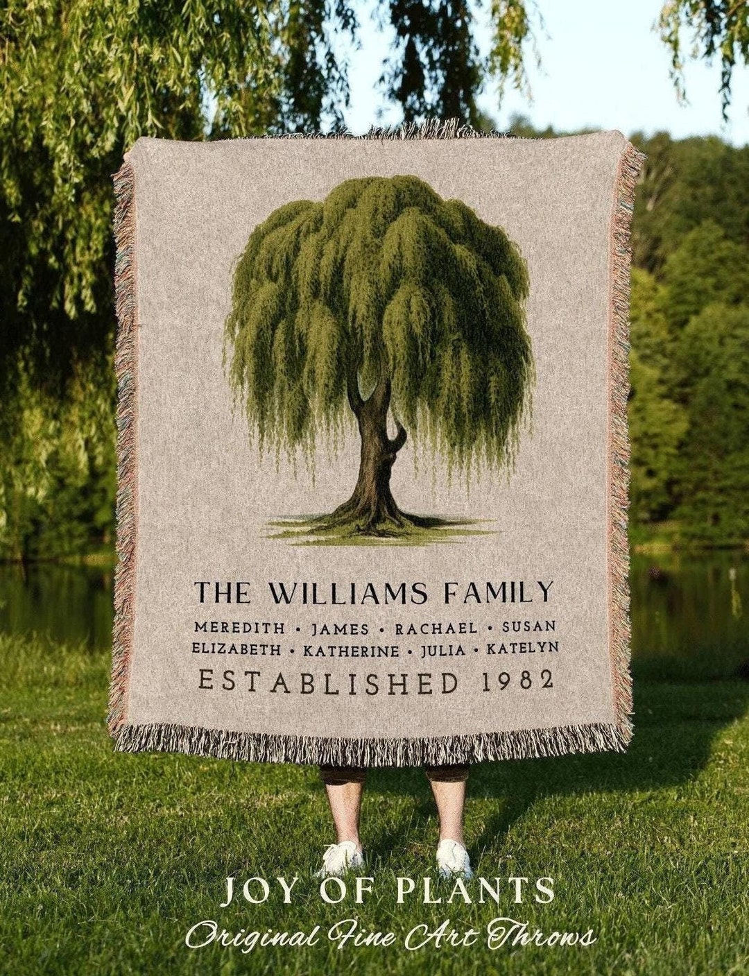 Custom Family Name Tapestry | Family Tree Gift Personalized Mother's ...