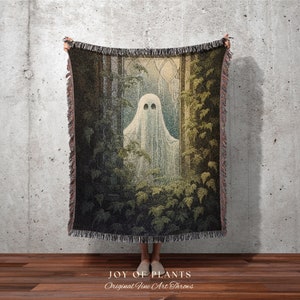 Vintage Ghost Tapestry Woven | Macabre Home Decor Blanket Dark Academia ...