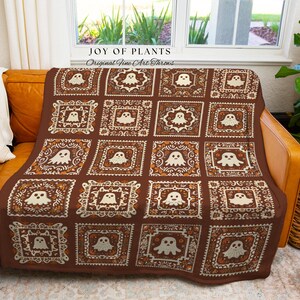 Chocolate Brown Cute Ghost Tapestry | Ghost Love Housewarming Gift ...