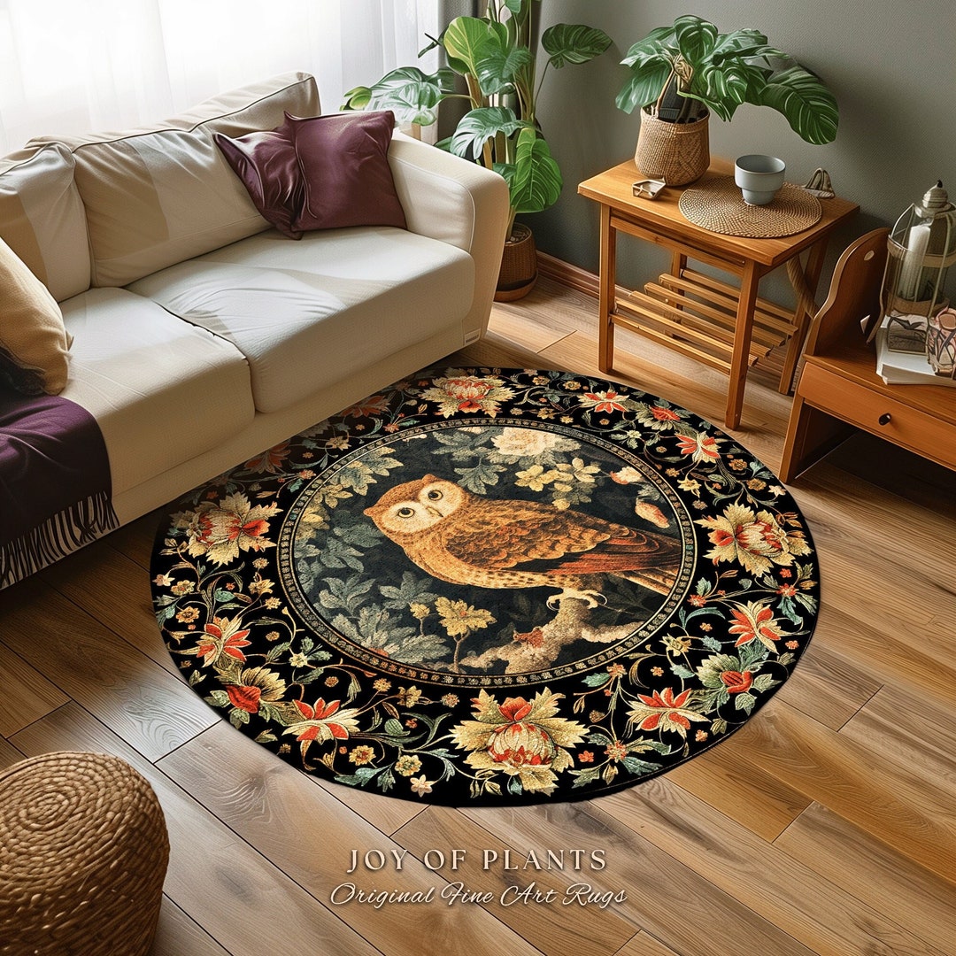 Celestial Owl Rug Ethereal Bedroom William Morris Inspired Cottagecore ...