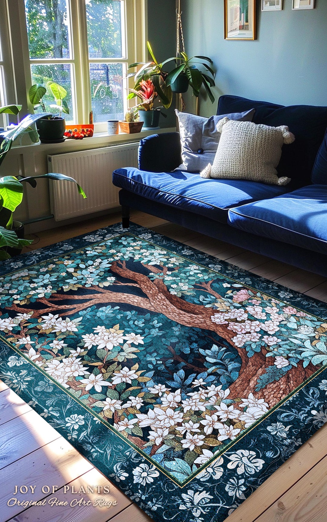 Bohemian Tree Rug Magical Aesthetic | Folklore Room Decor Ethereal Area ...