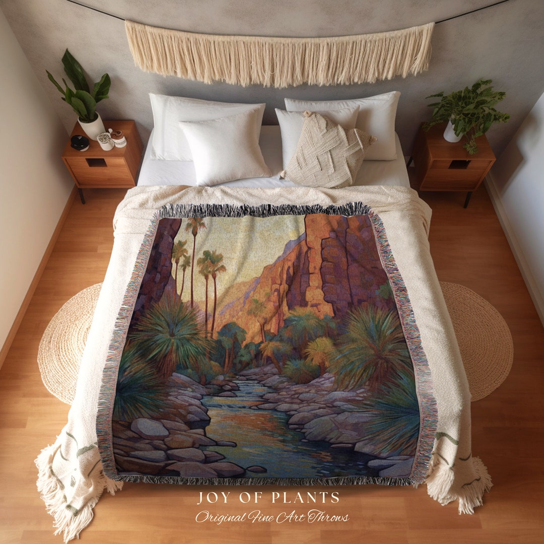 Nature Blanket Woven Tapestry | Nature Woven Blanket Desert Aesthetic ...
