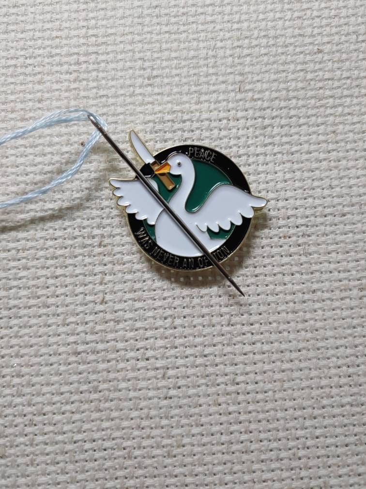 Peace Was Never An Option Untitled Goose Game Enamel Brooch | Etsy