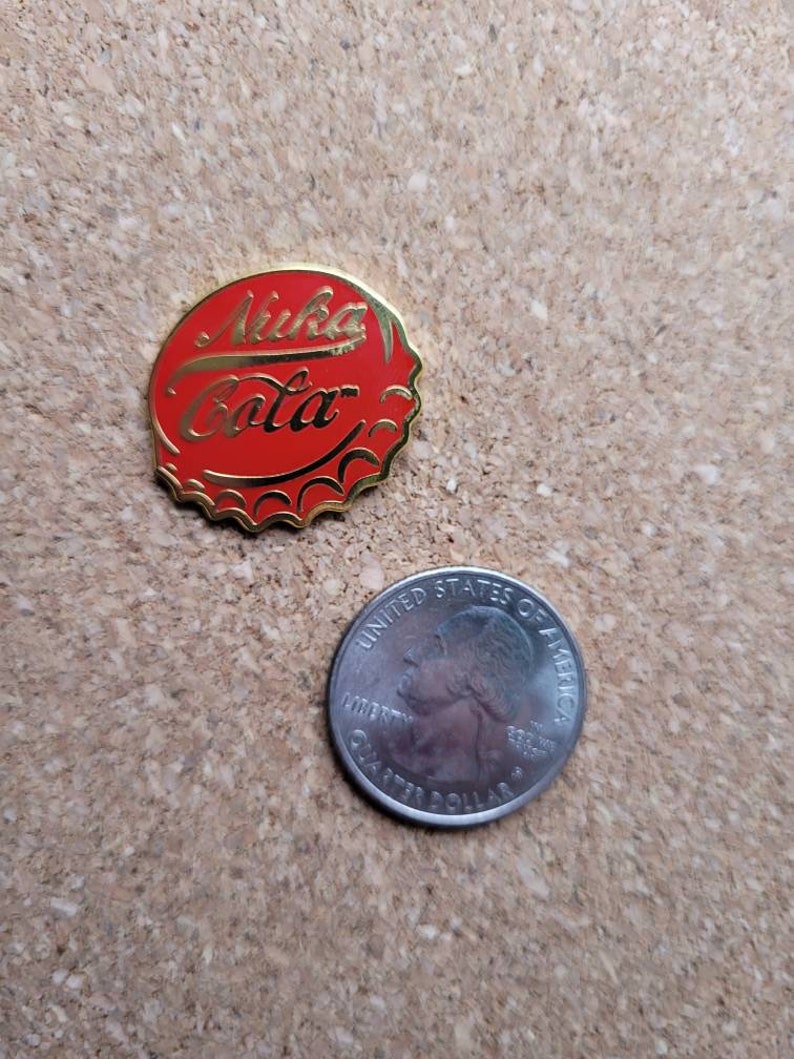 Nuka Cola Bottle Cap Fallout Enamel Brooch Magnet Needle Minder - Etsy