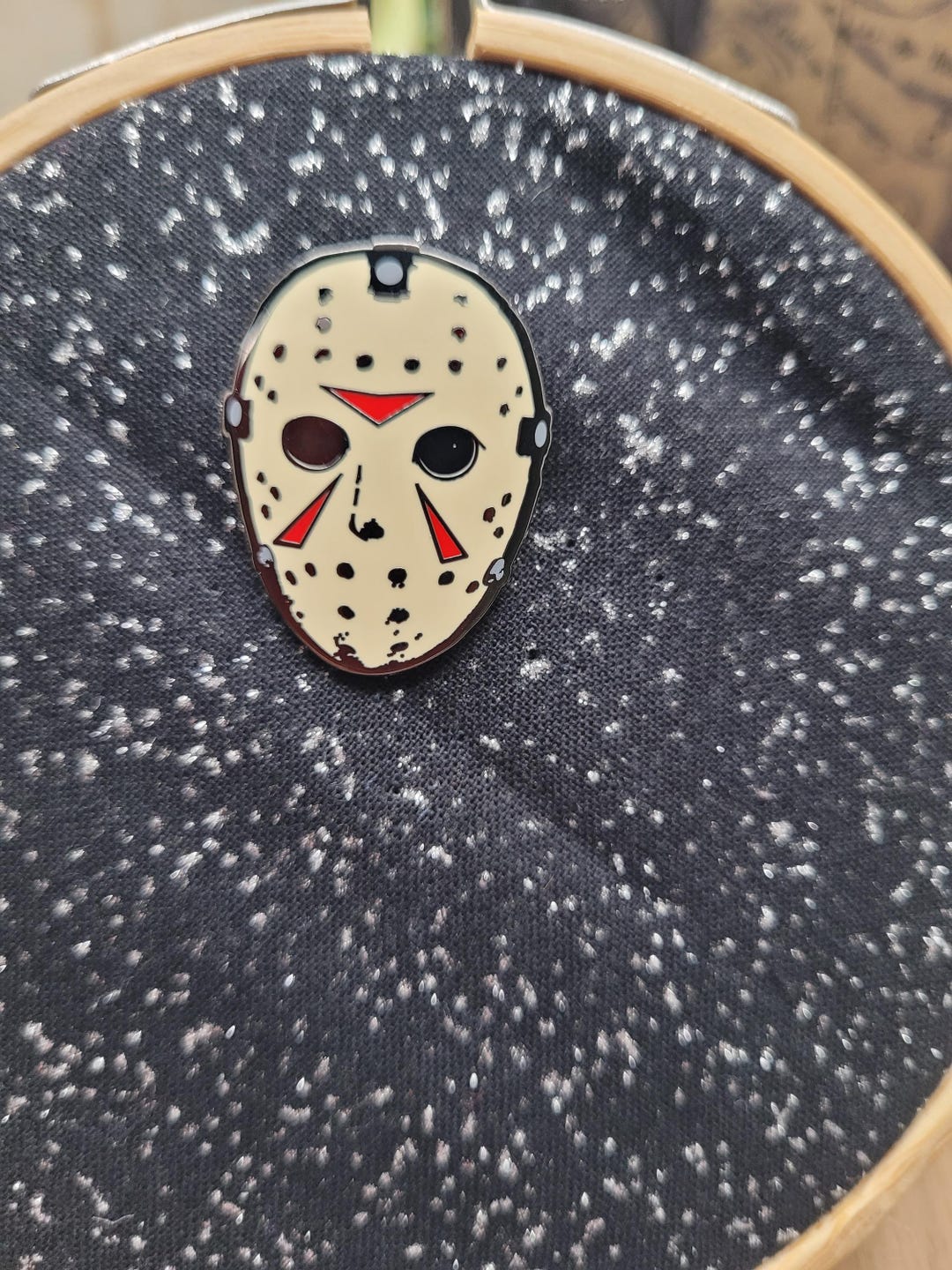 Jason Hockey Mask Friday the 13th Enamel Brooch Magnet Needle Minder - Etsy