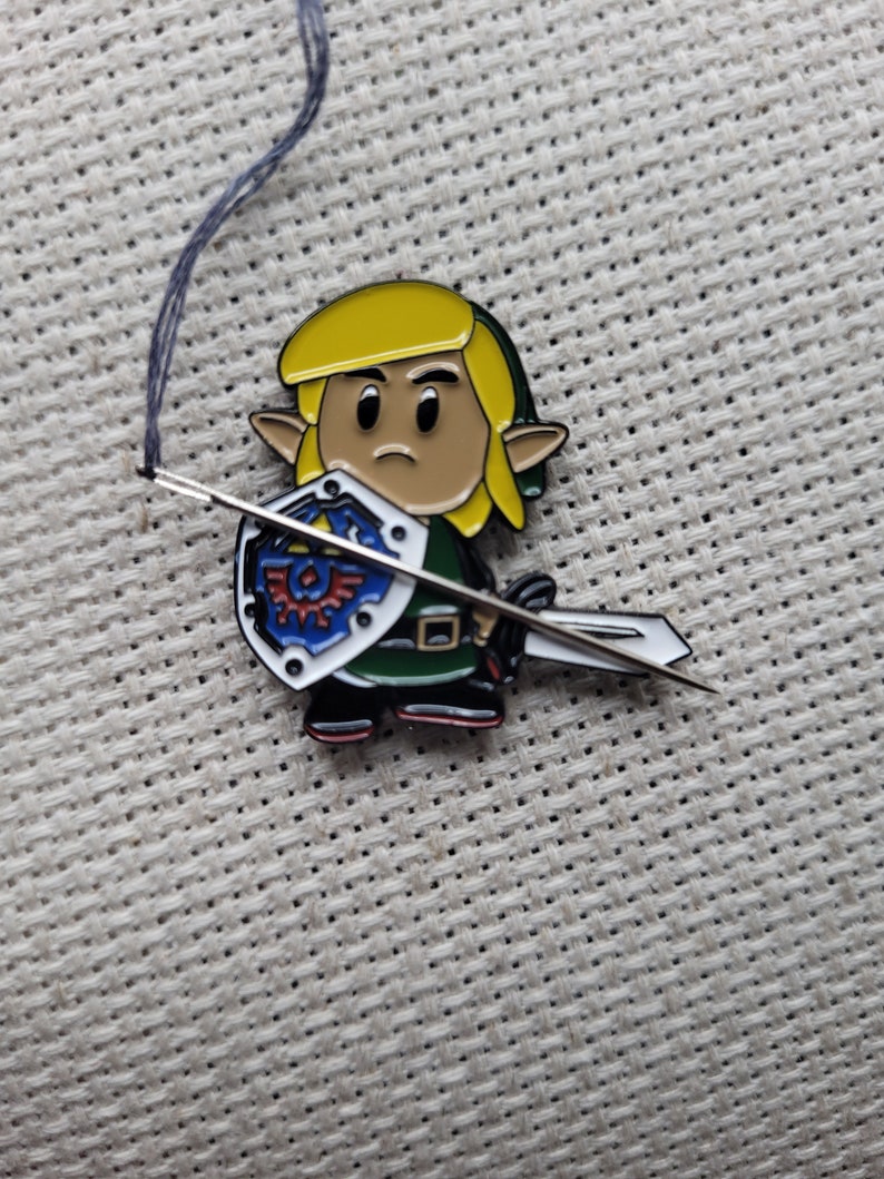 Link With Sword and Shield Legend of Zelda Enamel Brooch Magnet Needle ...